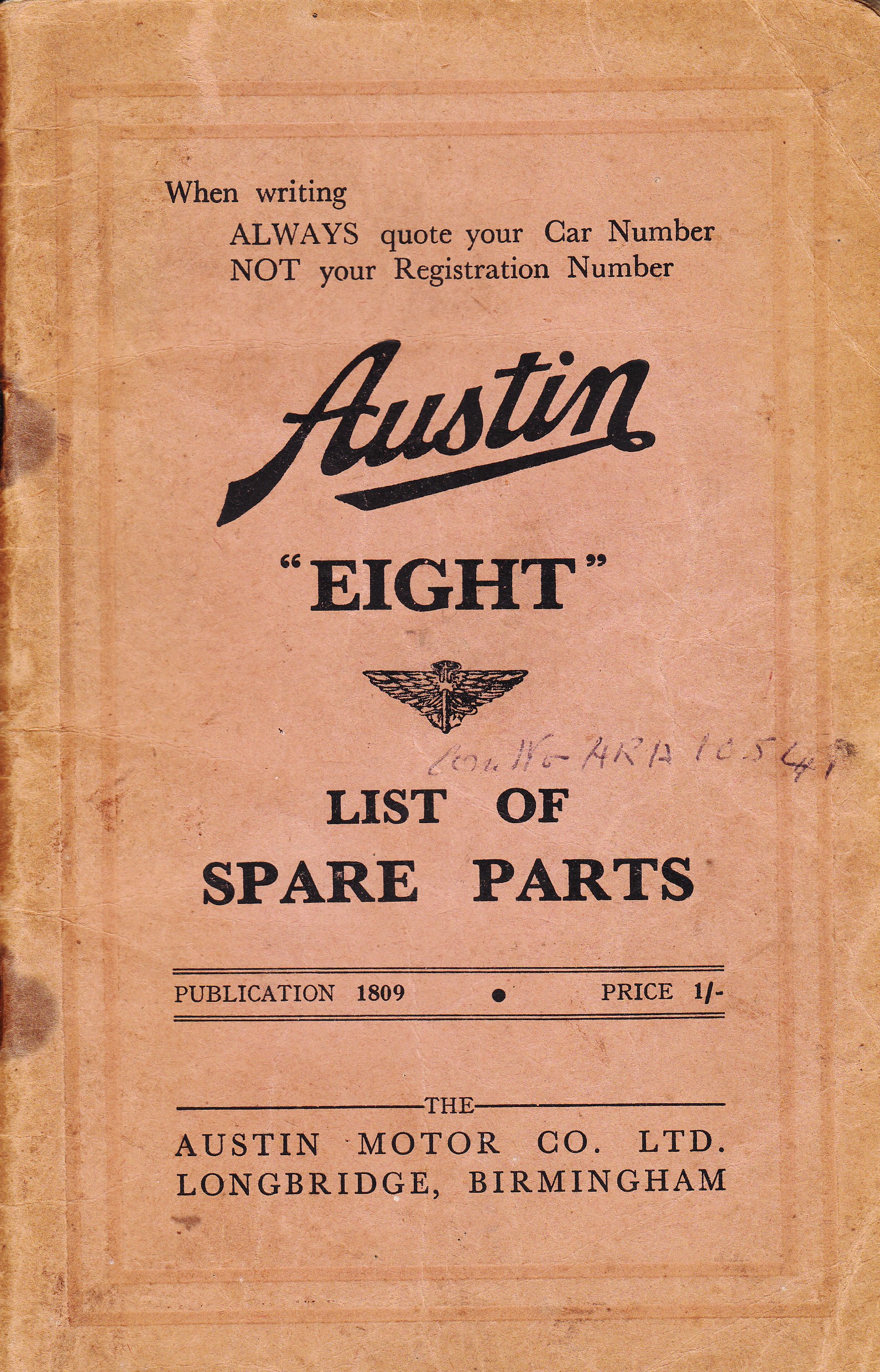 The Austin Eight - Austin 8 manuals
