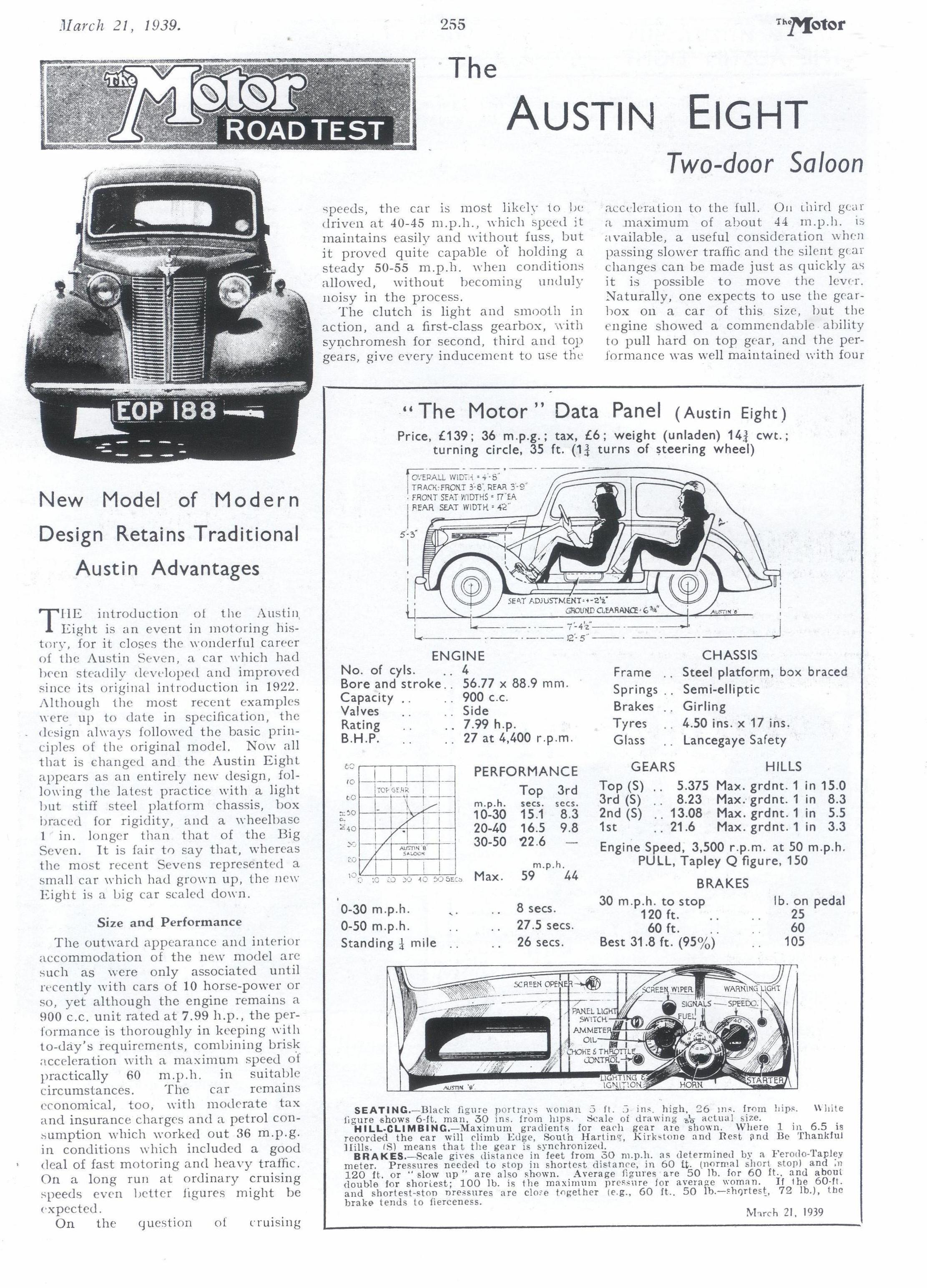 Austin 8 road tests